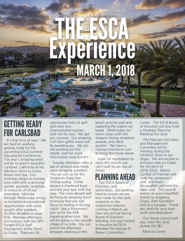 The ESCA Experience – March 1, 2018 » ESCA